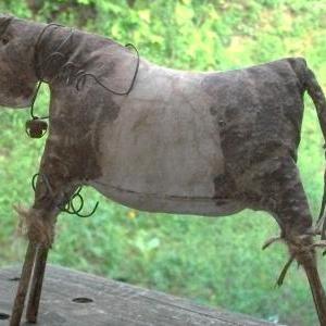Primitive Cow Doll - Shelf Sitter Or Tuck - For Your Hutch, Cupboard Or ...