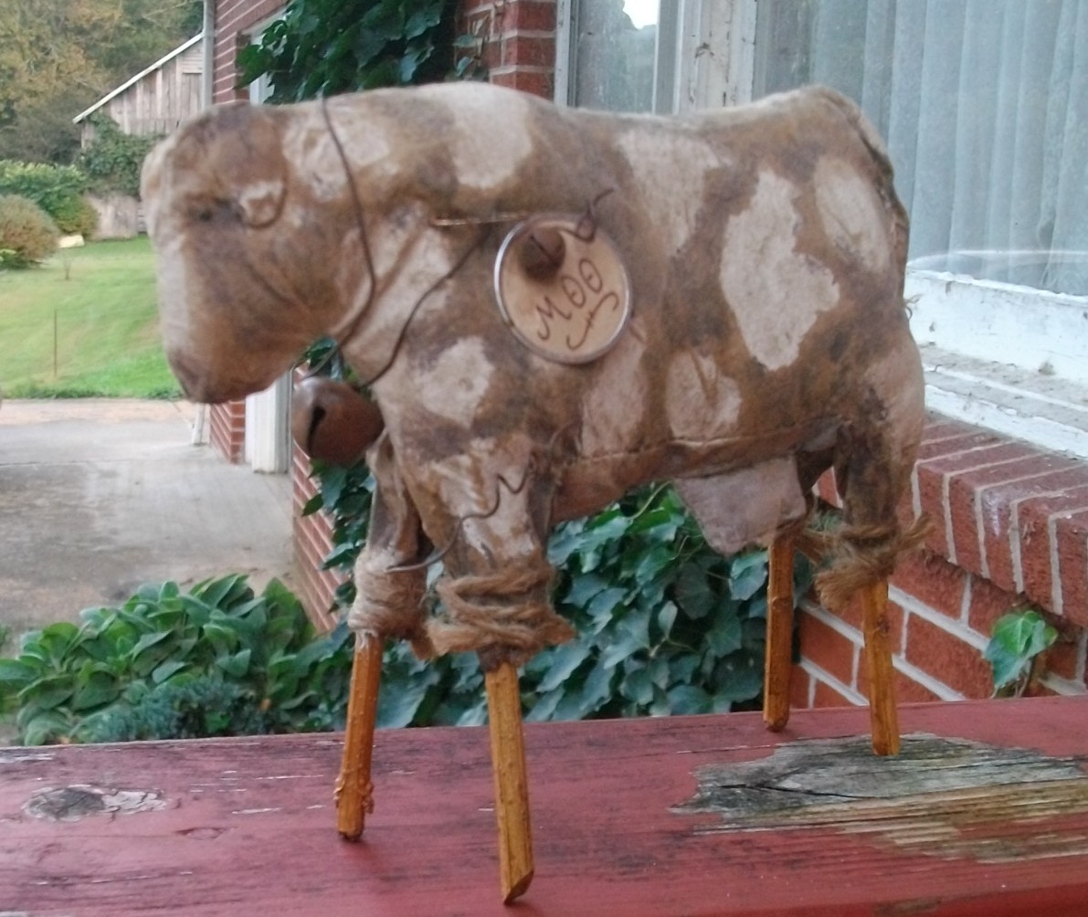 Extreme Primitive Cow Doll -Shelf Sitter Or Tuck - For Your Hutch ...
